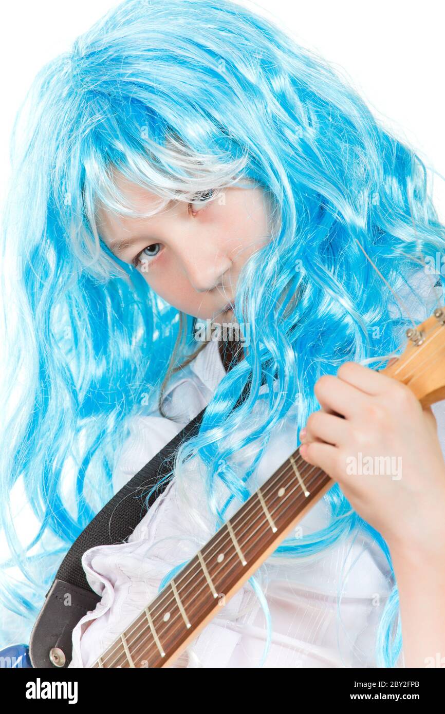 Teen Girl Rockstar Stock Photo - Alamy