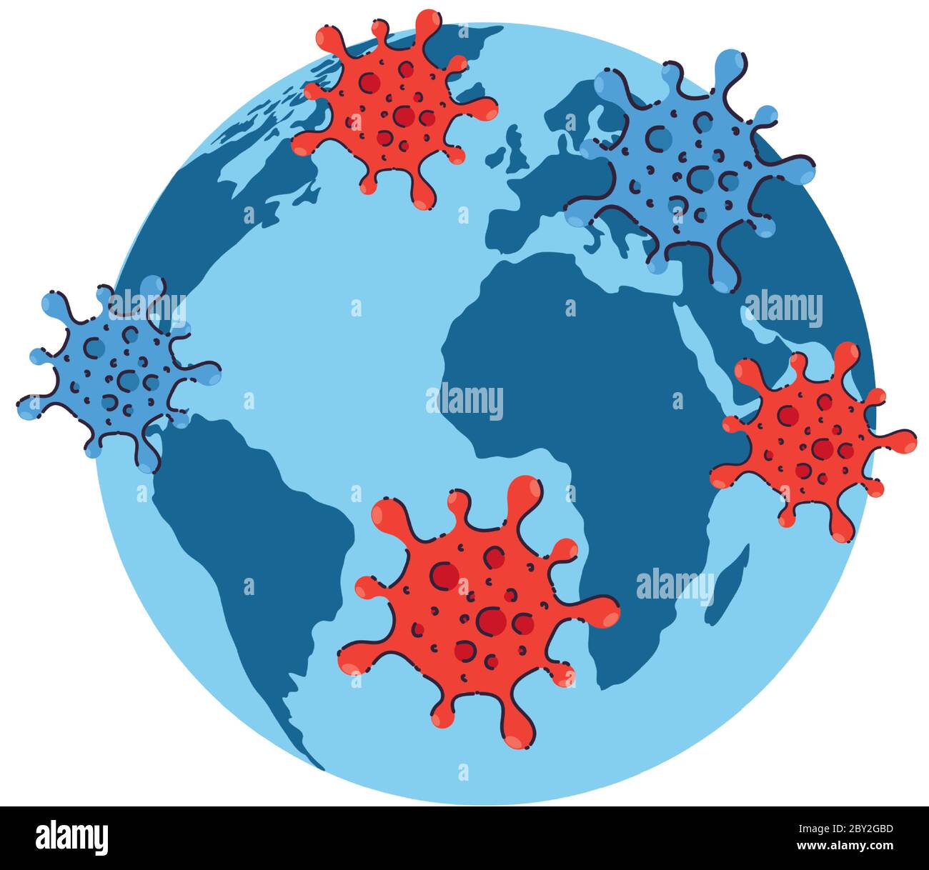 Covid 19 virus on world vector design Stock Vector Image & Art - Alamy