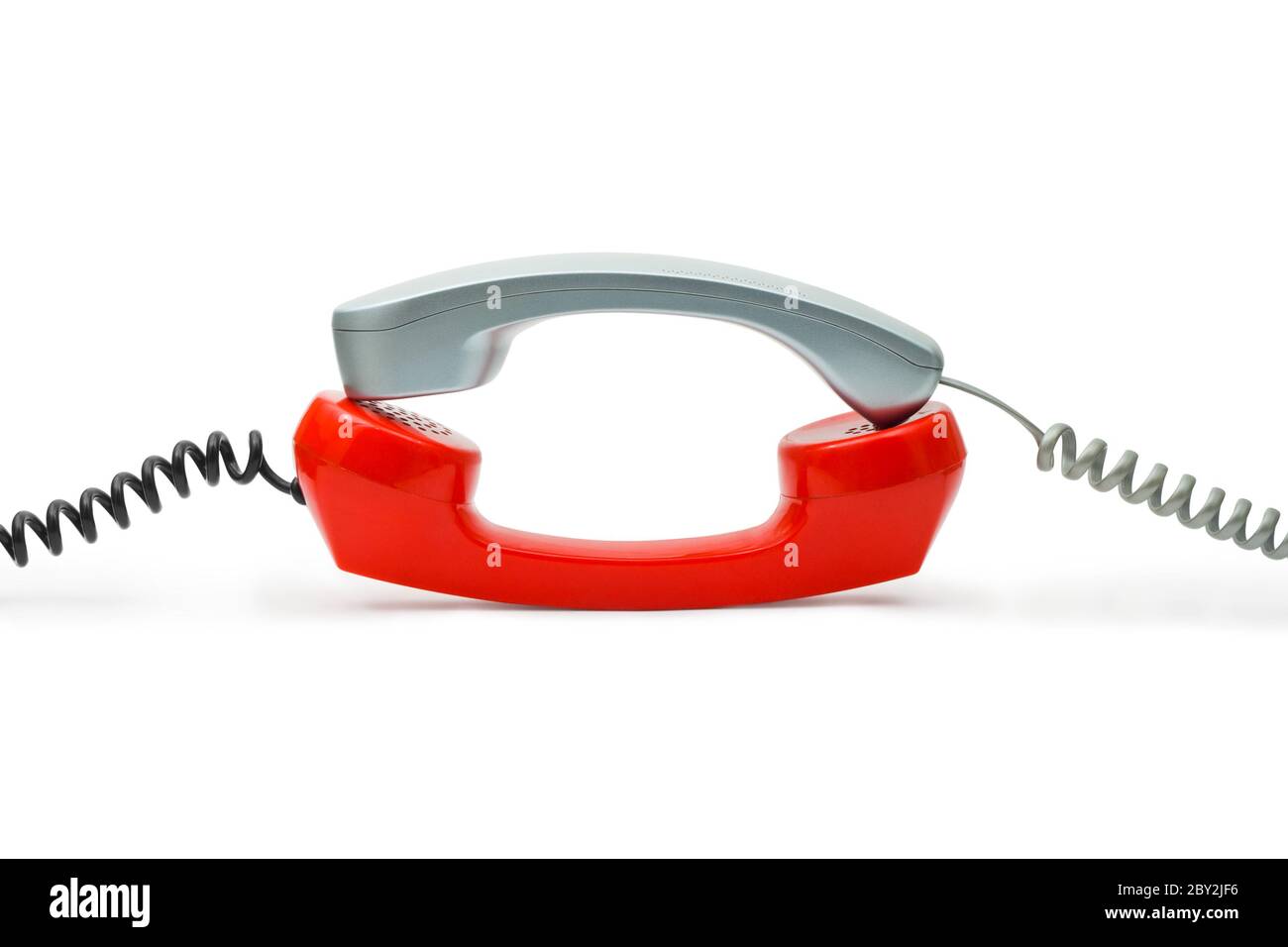 Two connected phones Stock Photo - Alamy