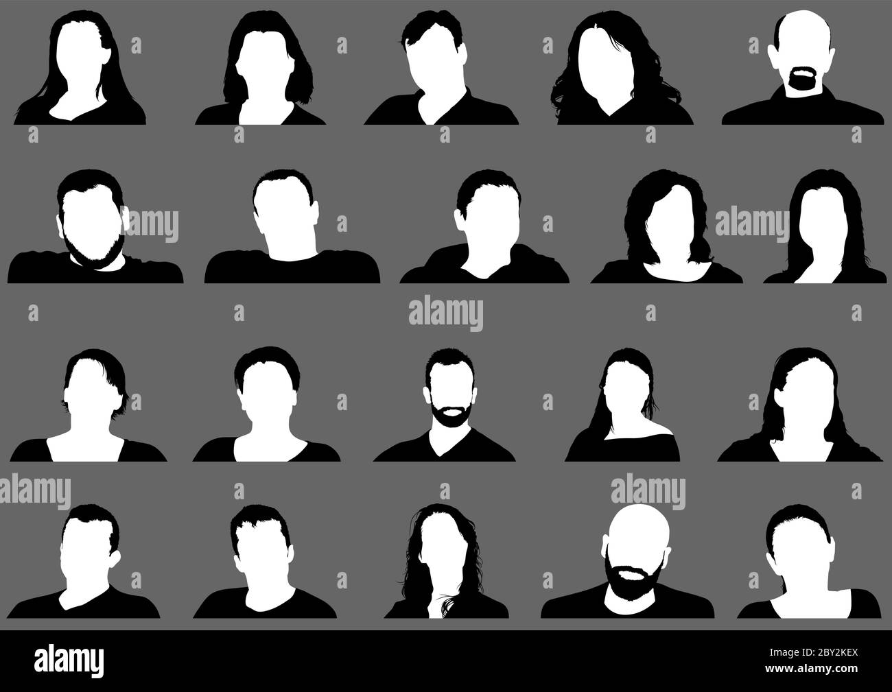 Avatar Profile Picture Icon Set Stock Vector Image & Art - Alamy