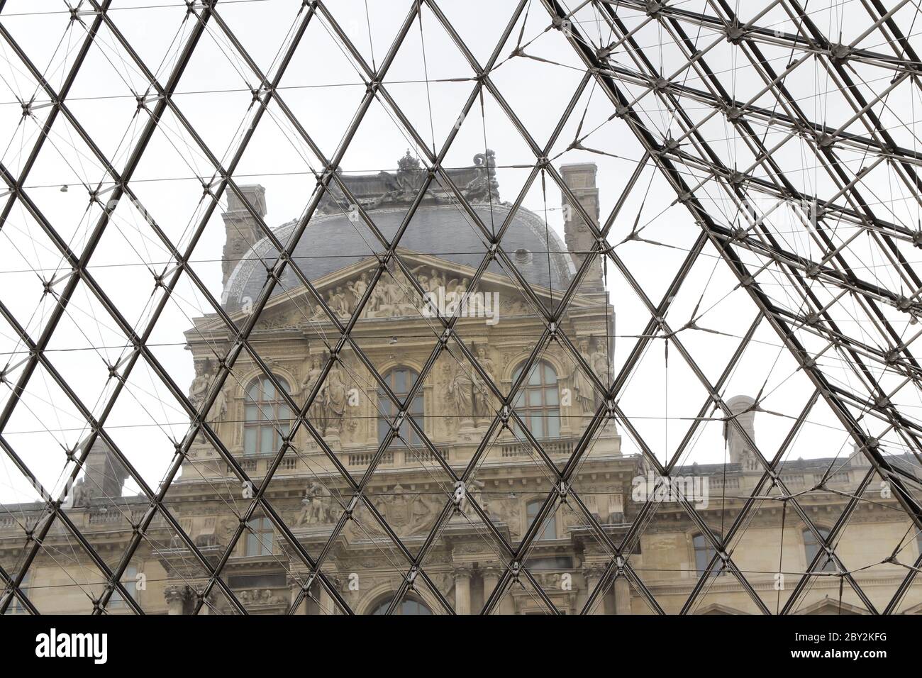 Paris, France - May 18, 2019: View of the Louvre Museum from the ...