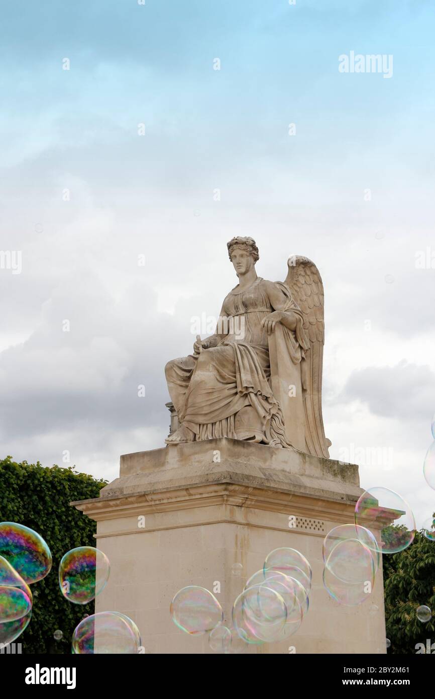 Paris, France - May 18, 2019: Allegory statue of Victorious France in ...