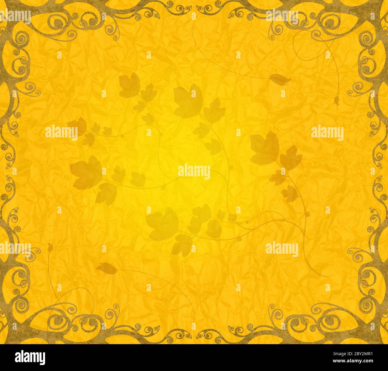 orange floral frame Stock Photo - Alamy