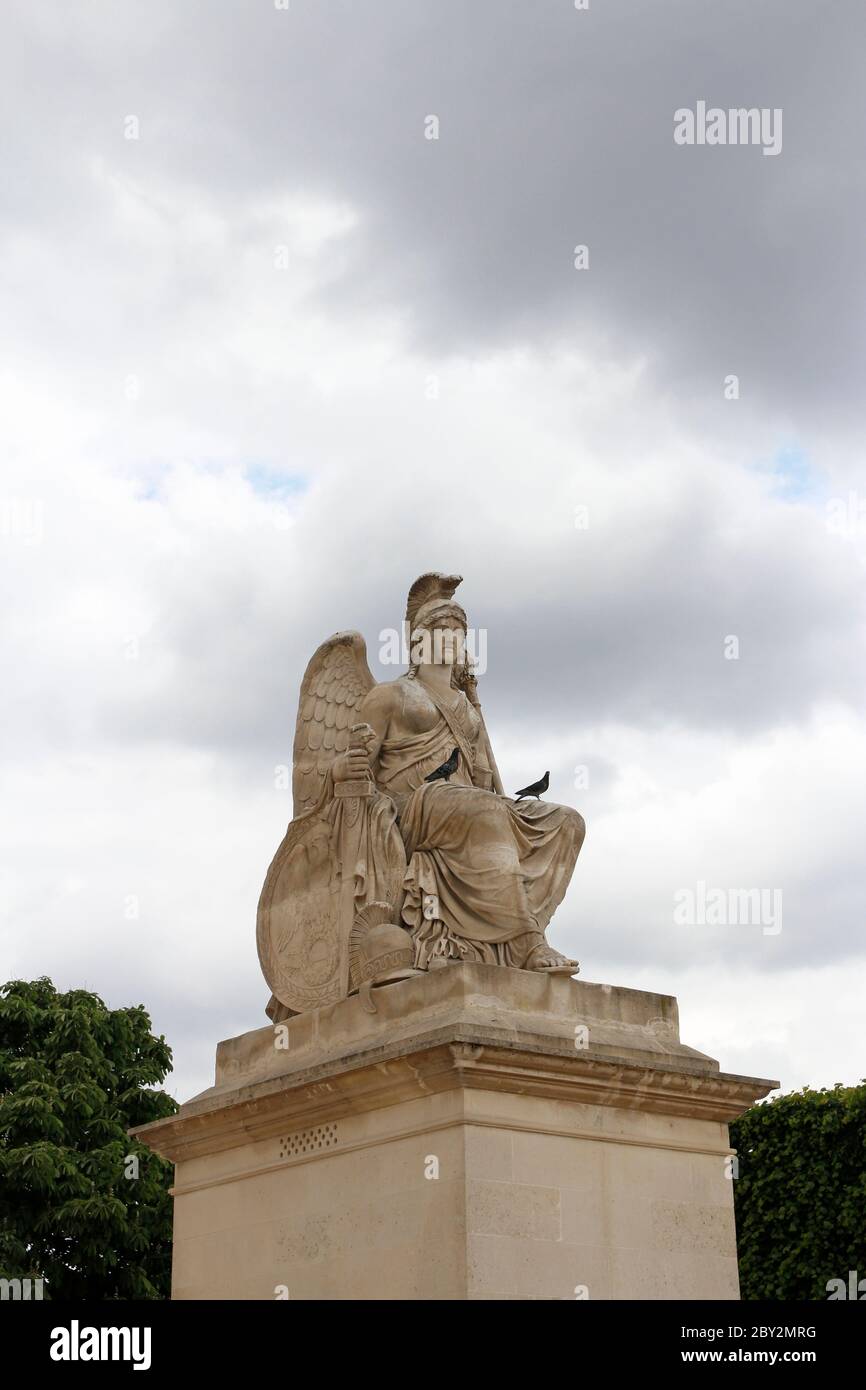 Paris, France - May 18, 2019: Allegory statue of Victorious France in ...