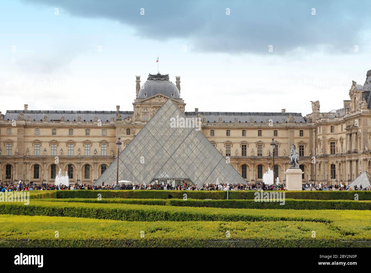 Paris, France - May 18, 2019: Panoramic view of Louvre Museum (Musee du ...