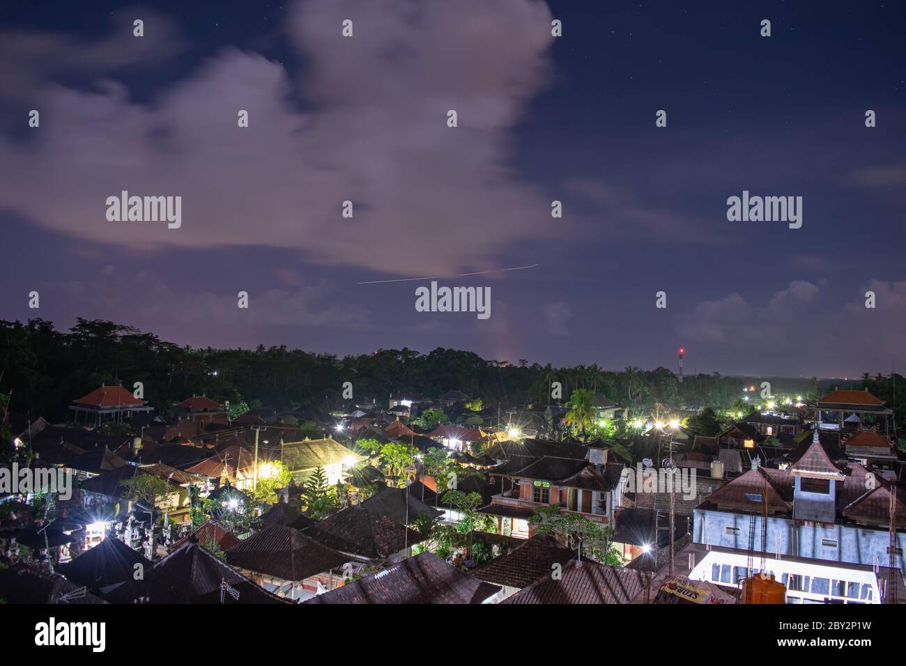 NIGHT SCENE FROM TOP IN UBUD, INDONESIA 2019 Stock Photo - Alamy