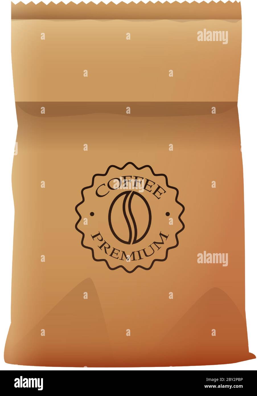 coffee paper bag elegant packing product vector illustration design ...