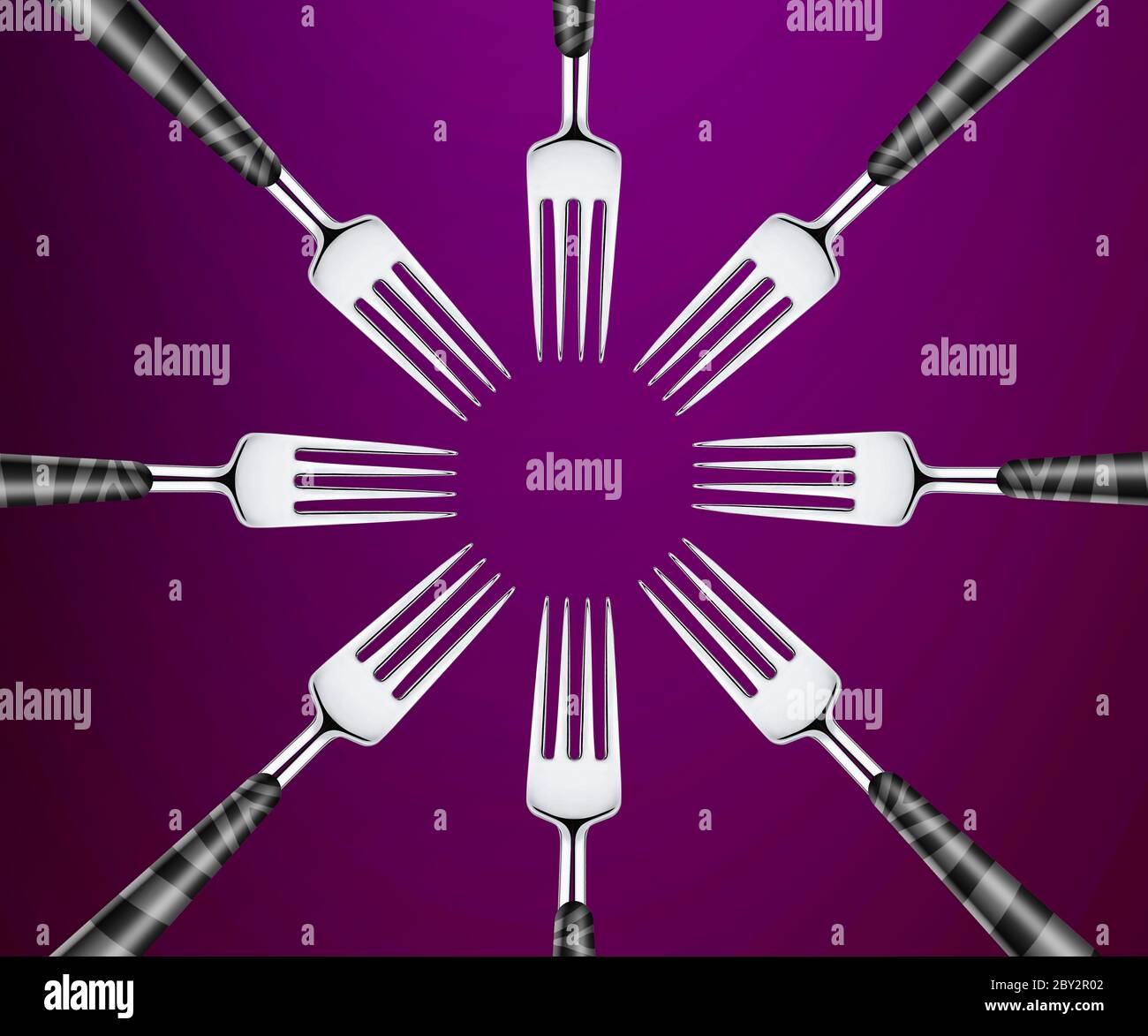 Set of forks Stock Photo - Alamy