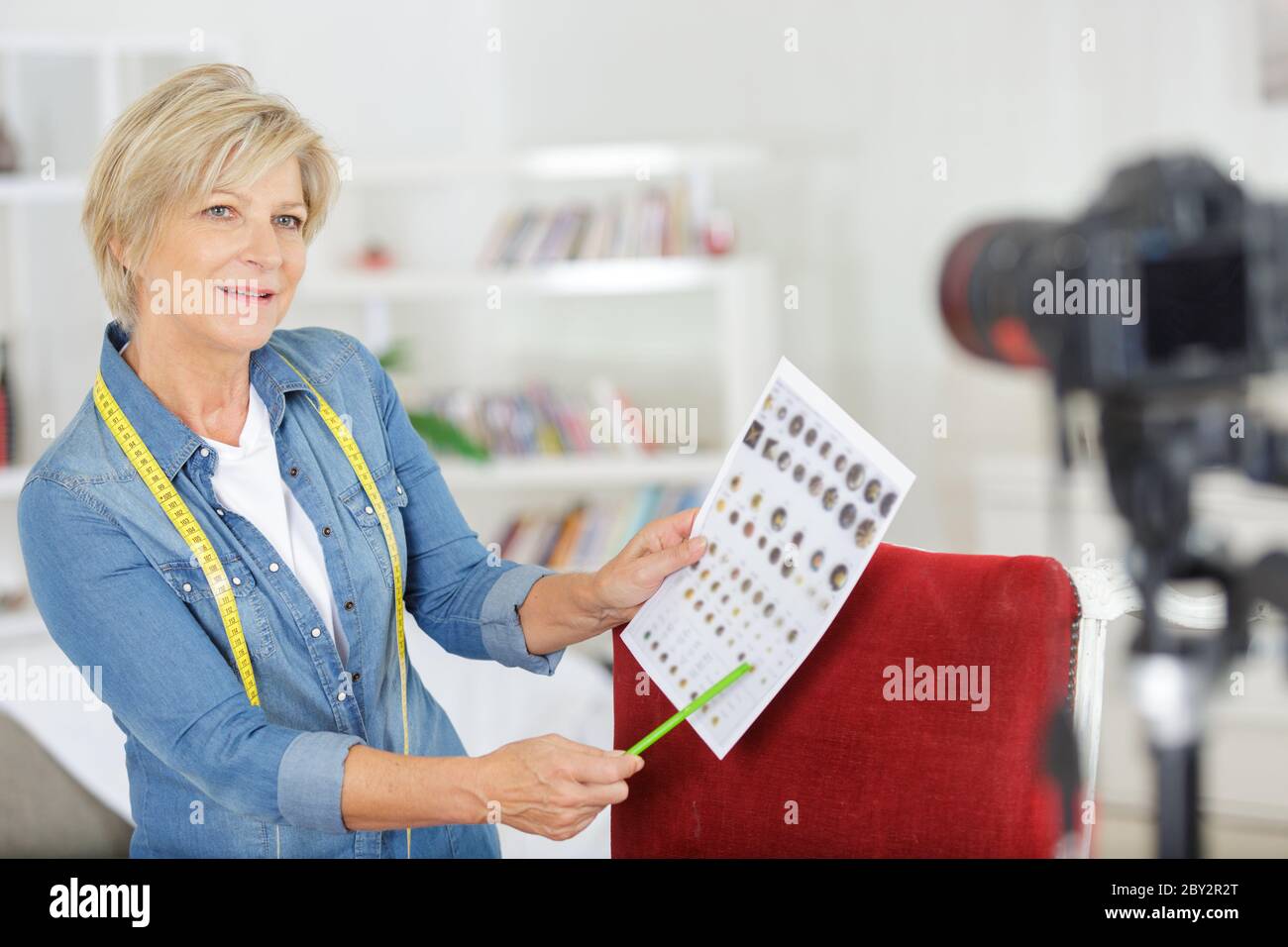 Mature woman filming hi-res stock photography and images - Alamy