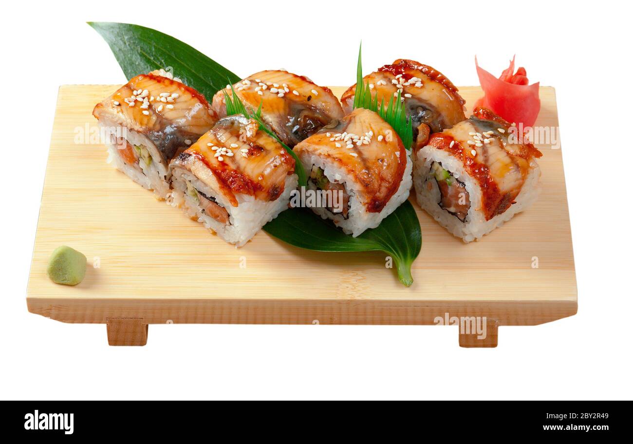 Salmon sushi maki japanese Cut Out Stock Images & Pictures - Alamy
