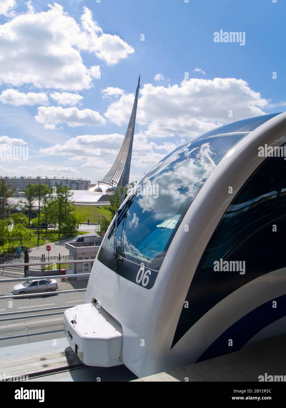 Monorail Train In Moscow, Russia Stock Photo - Alamy