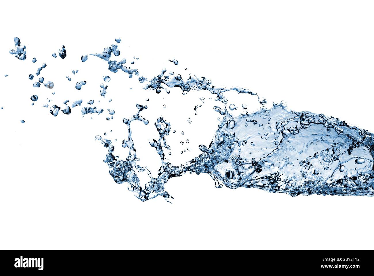 water splash with bubbles isolated on white Stock Photo - Alamy