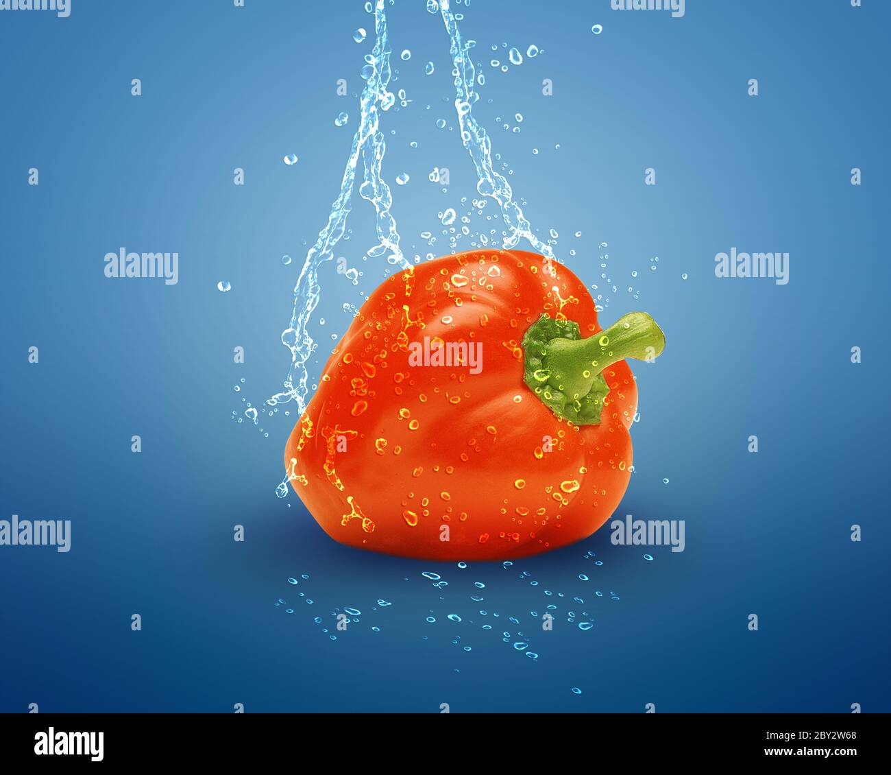 Fresh red bell pepper Stock Photo - Alamy