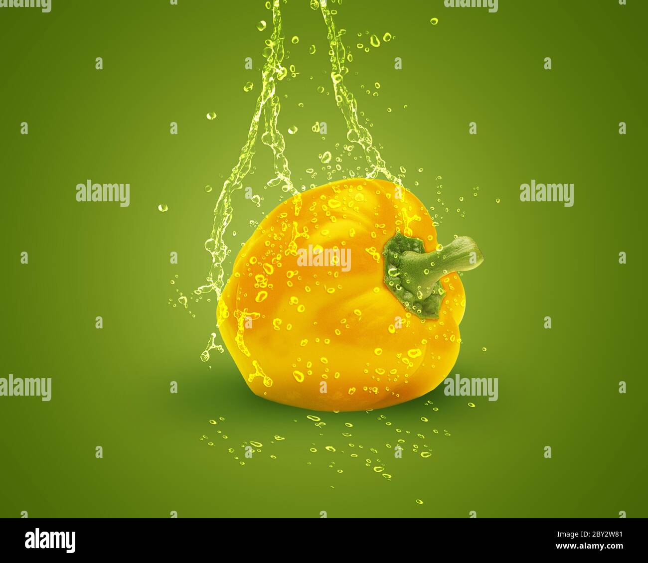 Vibrant green yellow liquid motion hi-res stock photography and images ...
