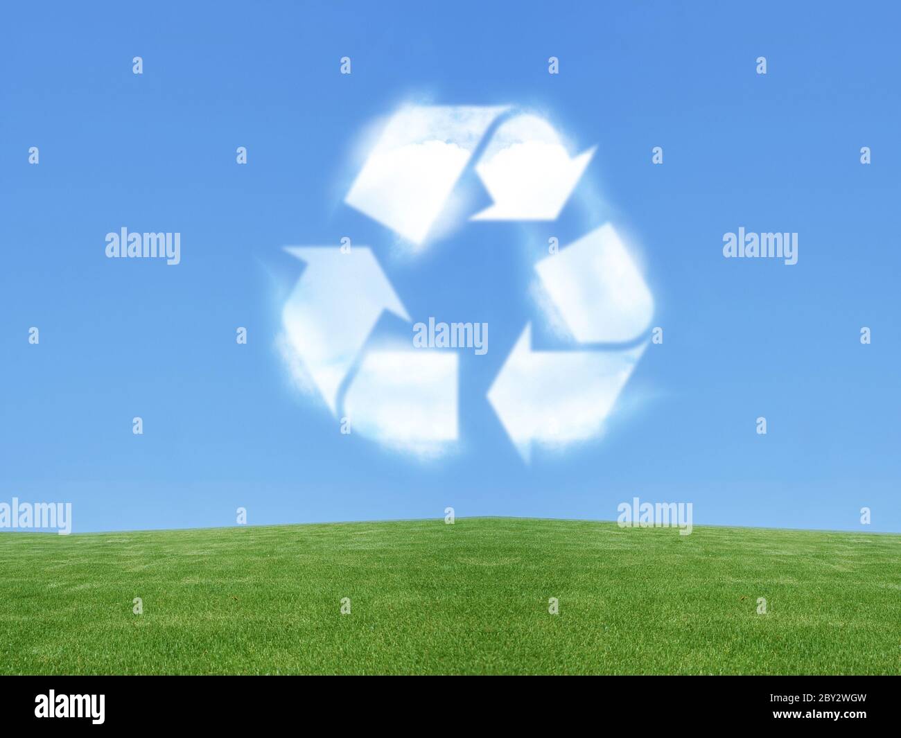 Blue recycle sign hi-res stock photography and images - Alamy
