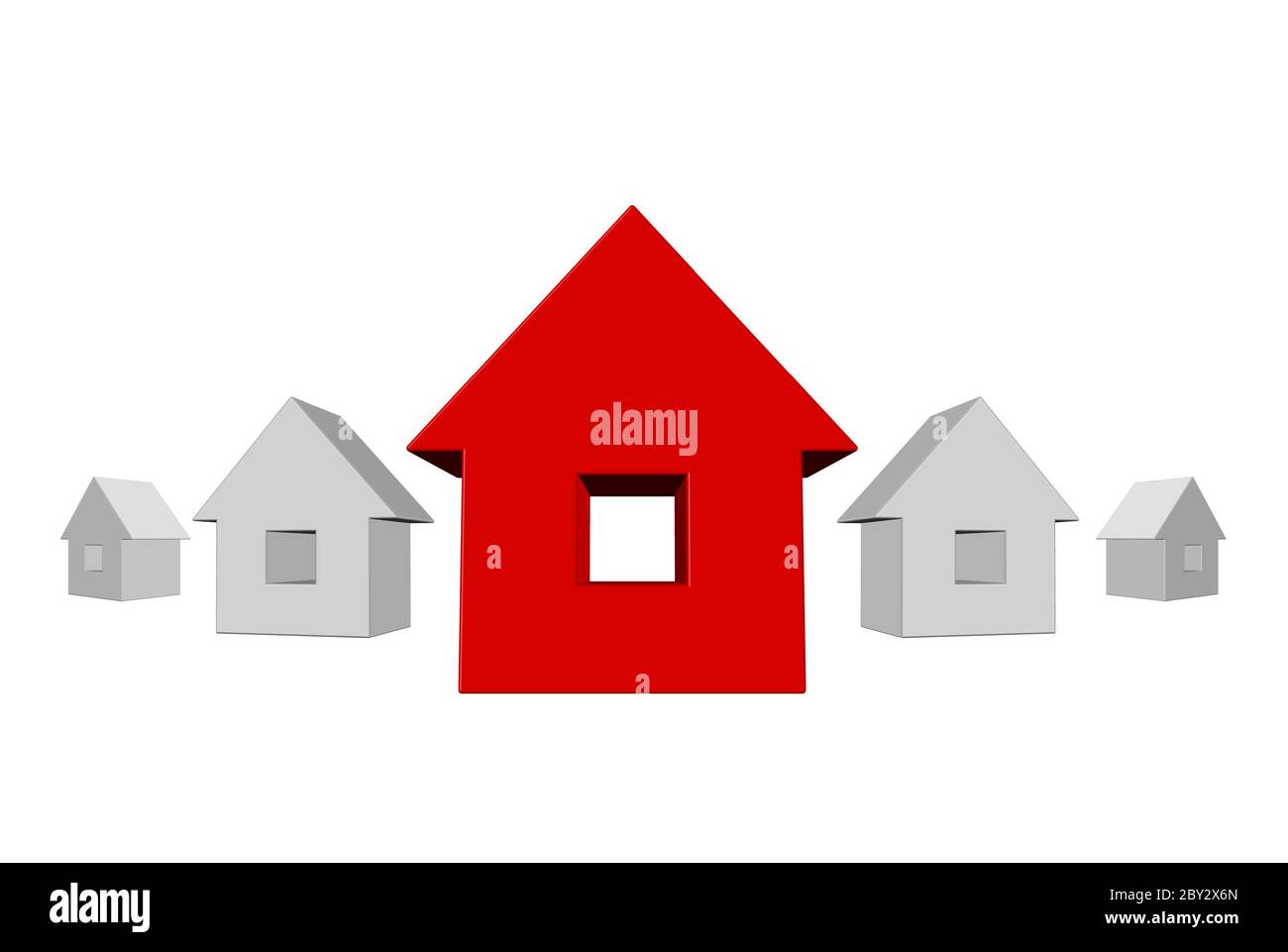 Symbols of house isolated on white Stock Photo - Alamy