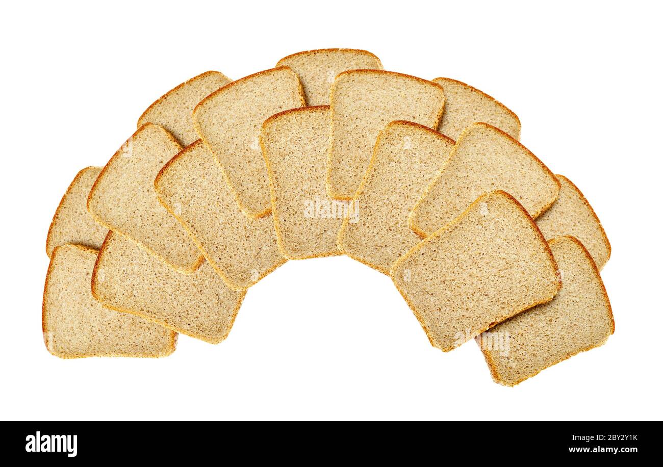 Slices of bread isolated Stock Photo - Alamy
