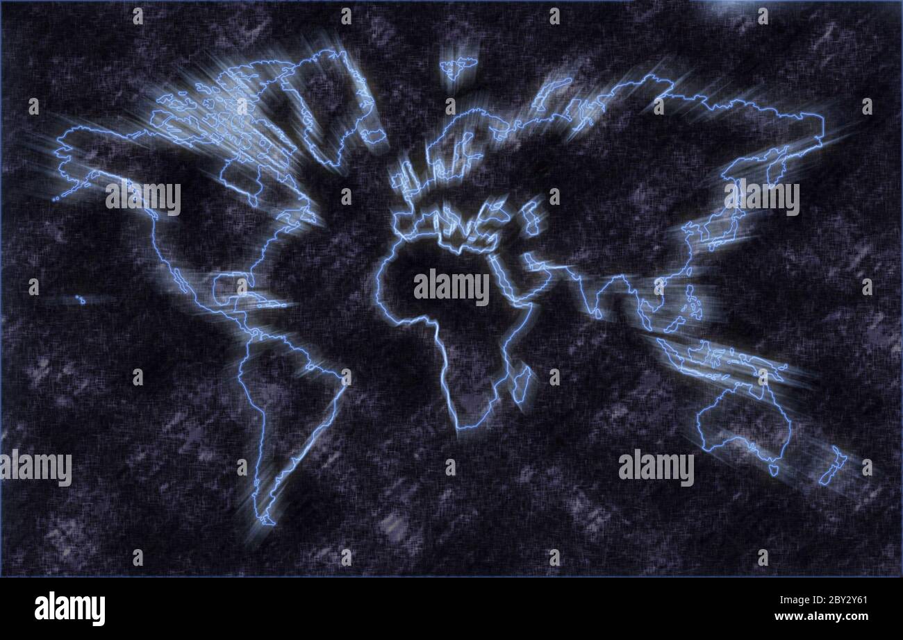 Map of Earth Stock Photo - Alamy