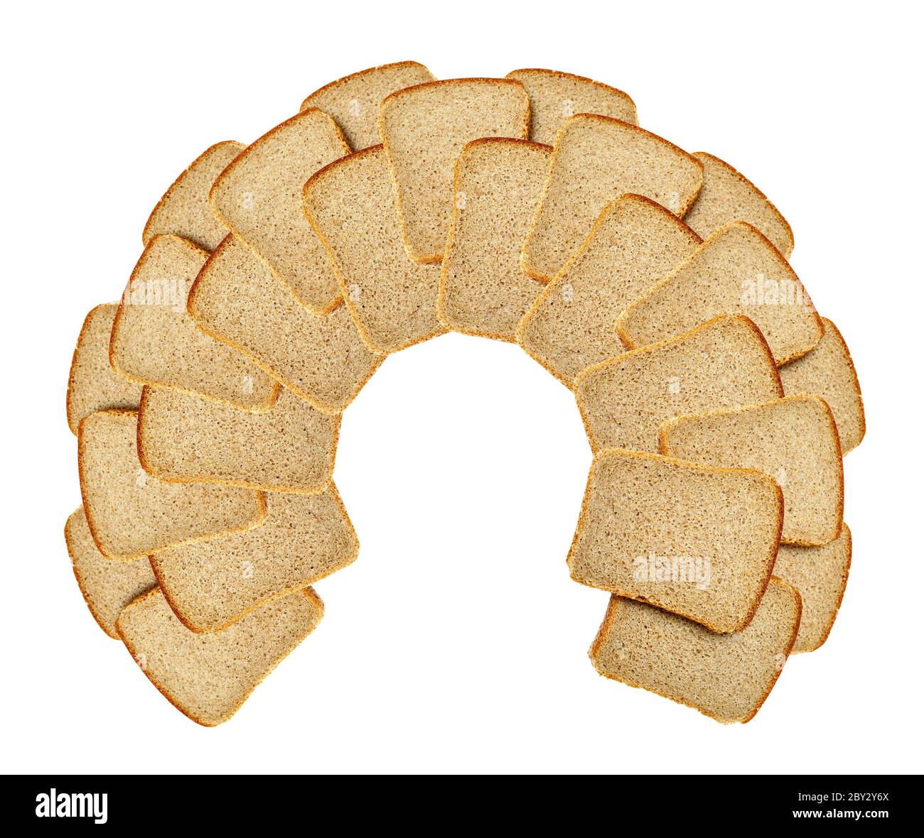Slices of bread isolated Stock Photo - Alamy