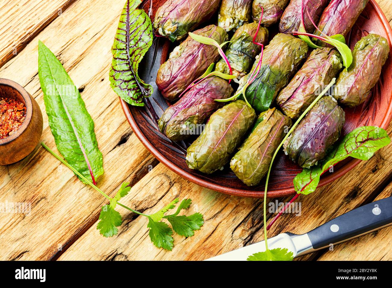 Dolma,tolma and sarma,stuffed sorrel leaves with rice and meat.Arabic ...