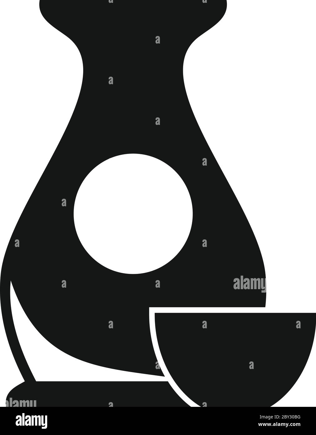 Japanese traditional jug icon. Simple illustration of Japanese ...