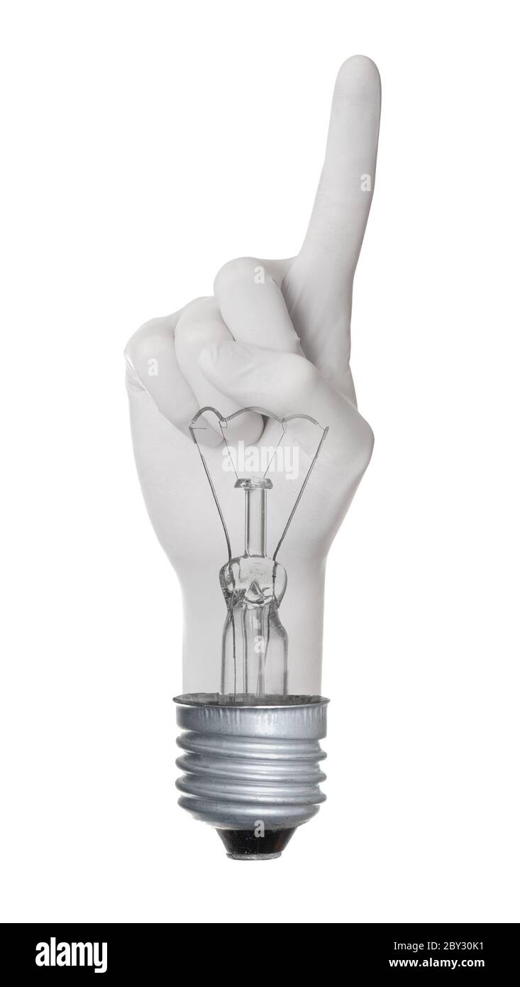 Hand showing light way Cut Out Stock Images & Pictures - Alamy