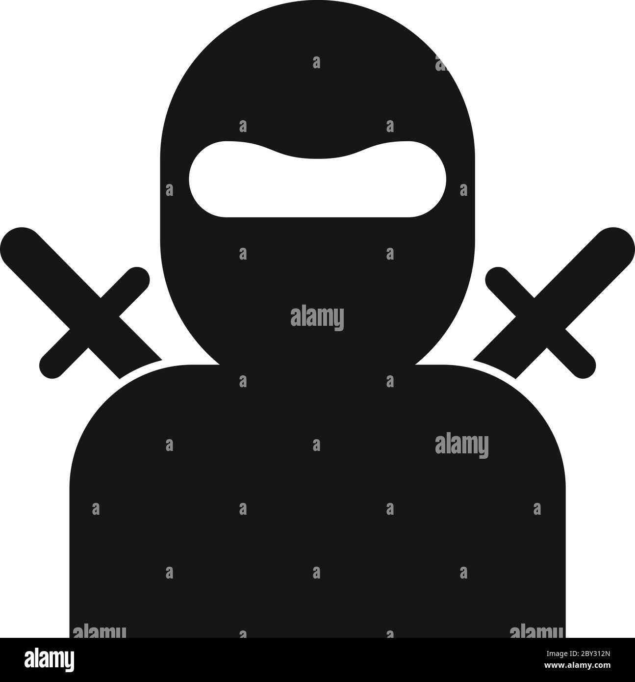 Japanese ninja icon. Simple illustration of Japanese ninja vector icon ...