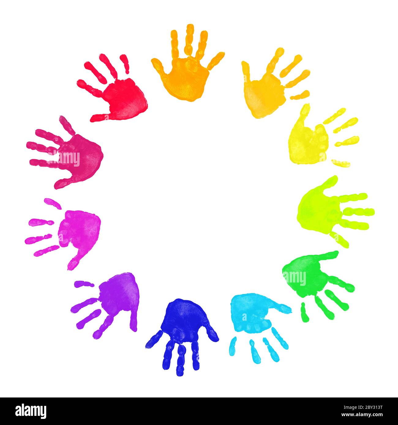 Colorful hands prints Stock Photo - Alamy