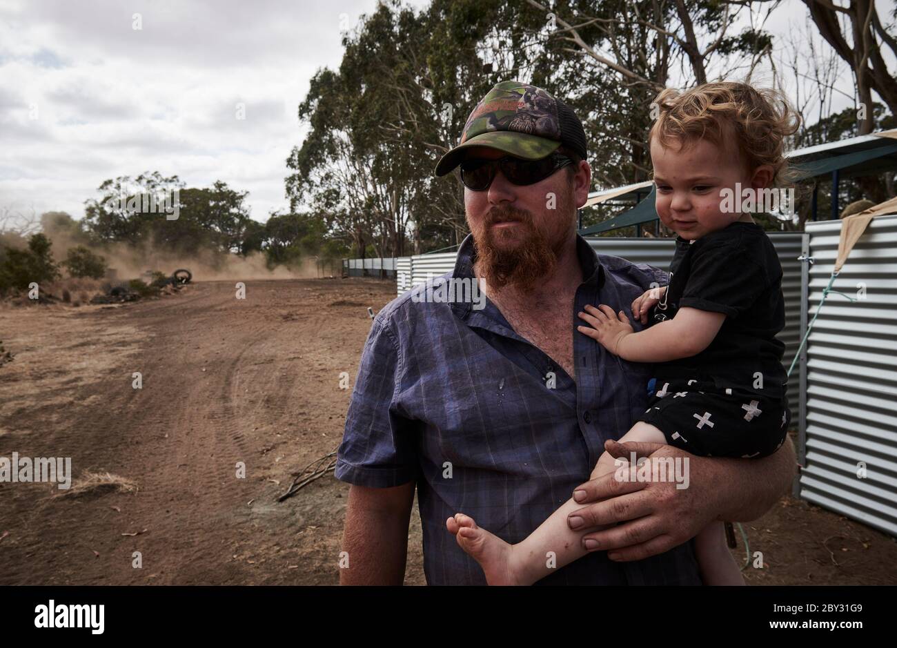 Owner, Sam Mitchell and his son Connor at the Kangaroo Island Wildlife ...