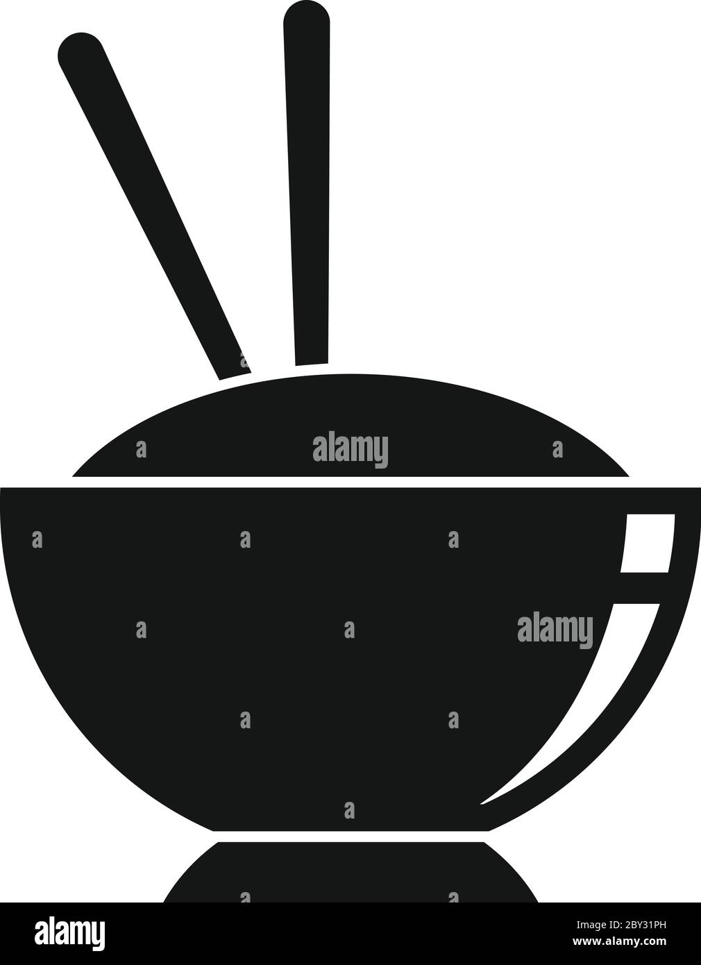 Japanese rice bowl icon. Simple illustration of Japanese rice bowl ...