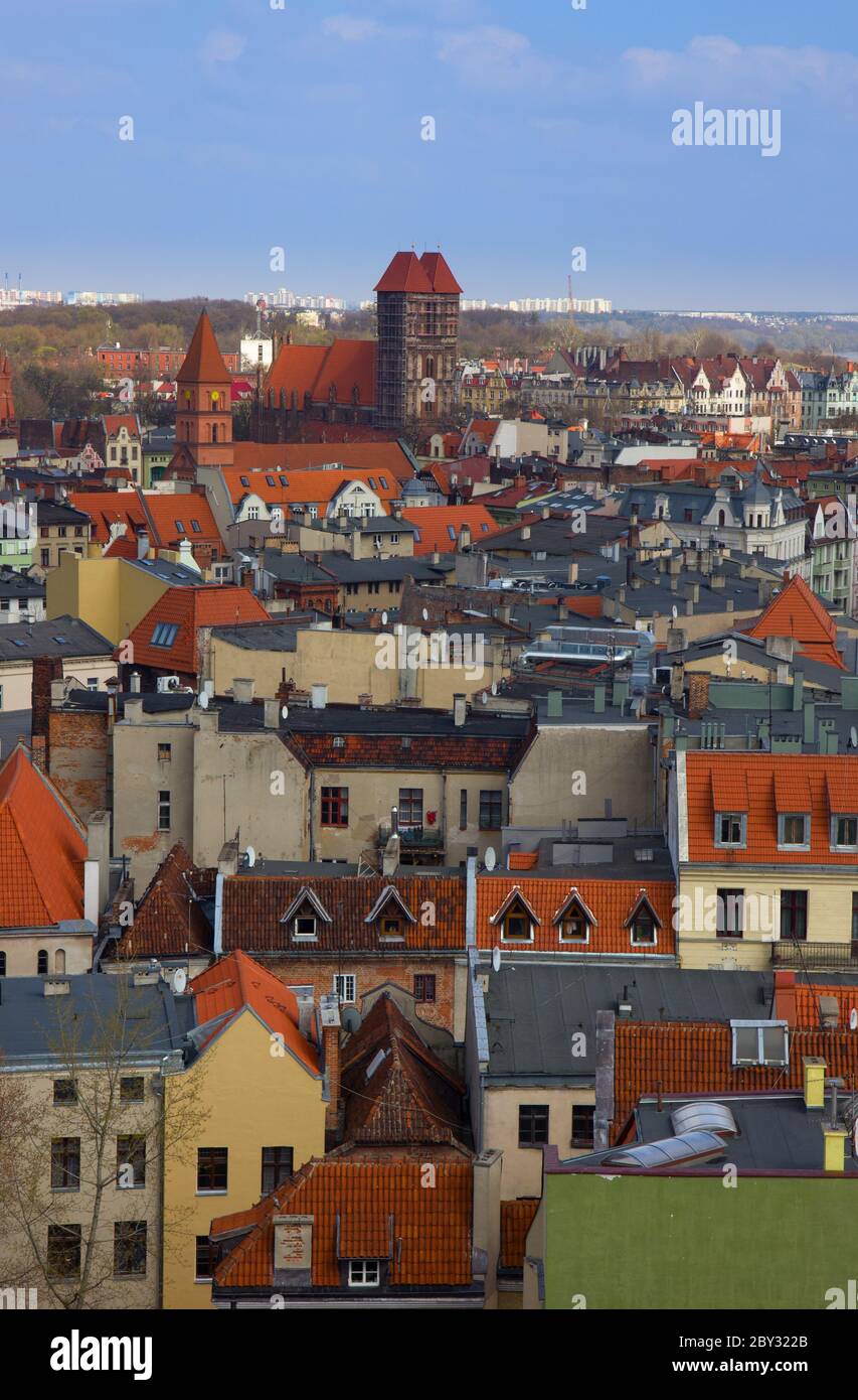 roofs of old town, Torun, Poland Stock Photo - Alamy
