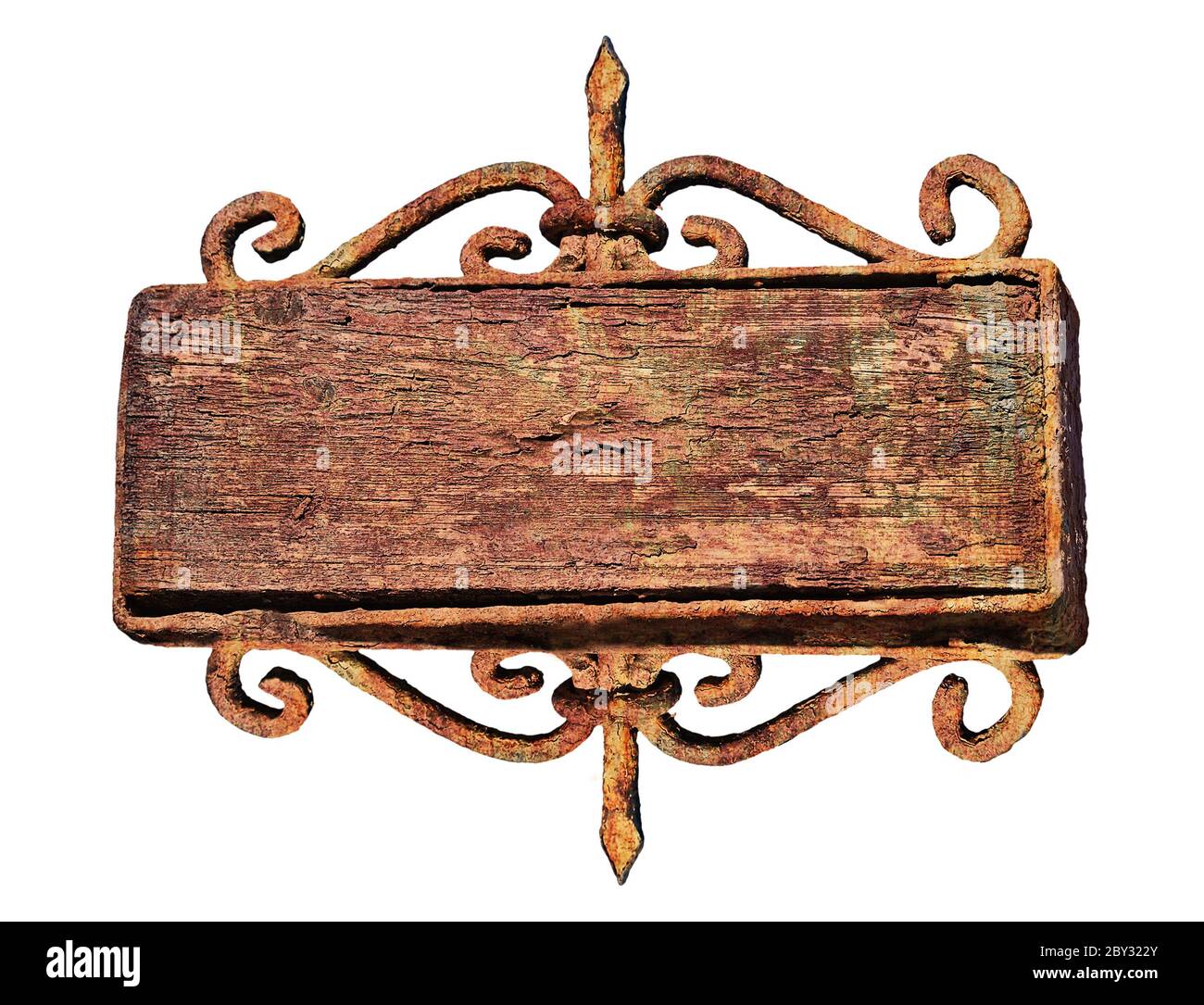 Old empty banner Stock Photo - Alamy