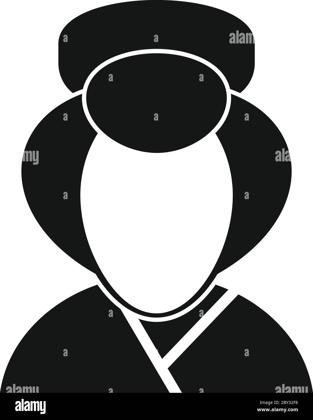 Japanese woman icon. Simple illustration of Japanese woman vector icon ...