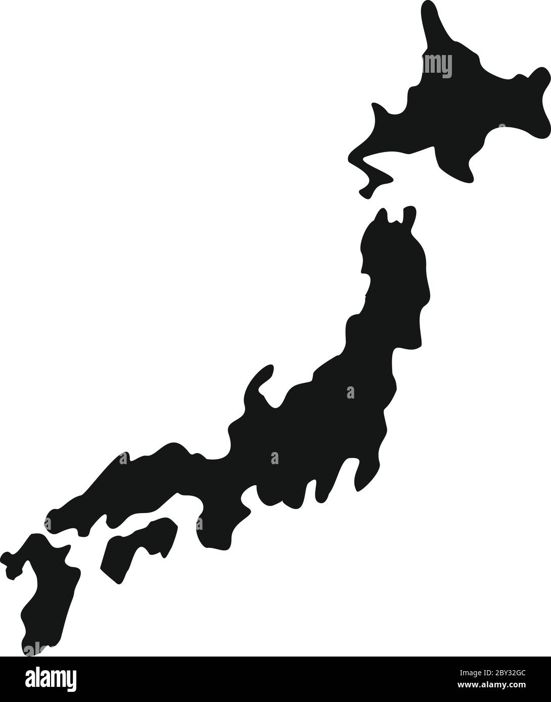 Japan territory map icon. Simple illustration of Japan territory map ...