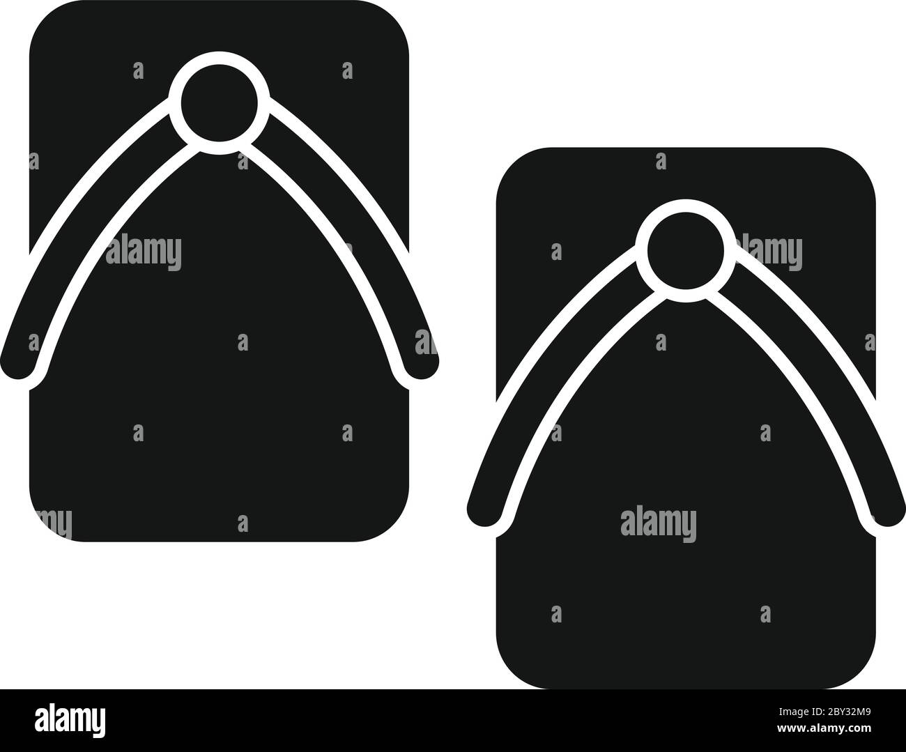 Japanese wood slippers icon. Simple illustration of Japanese wood slippers vector icon for web ...