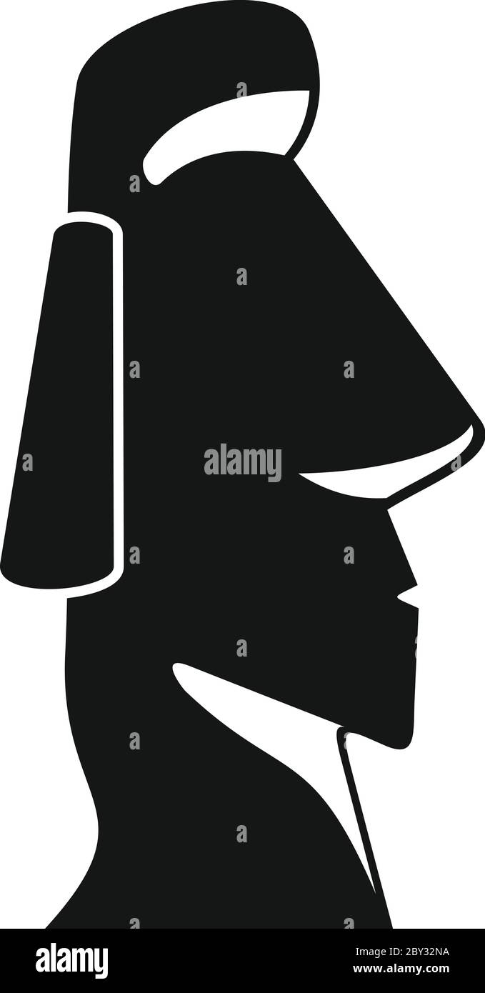 Easter island head icon. Simple illustration of Easter island head ...