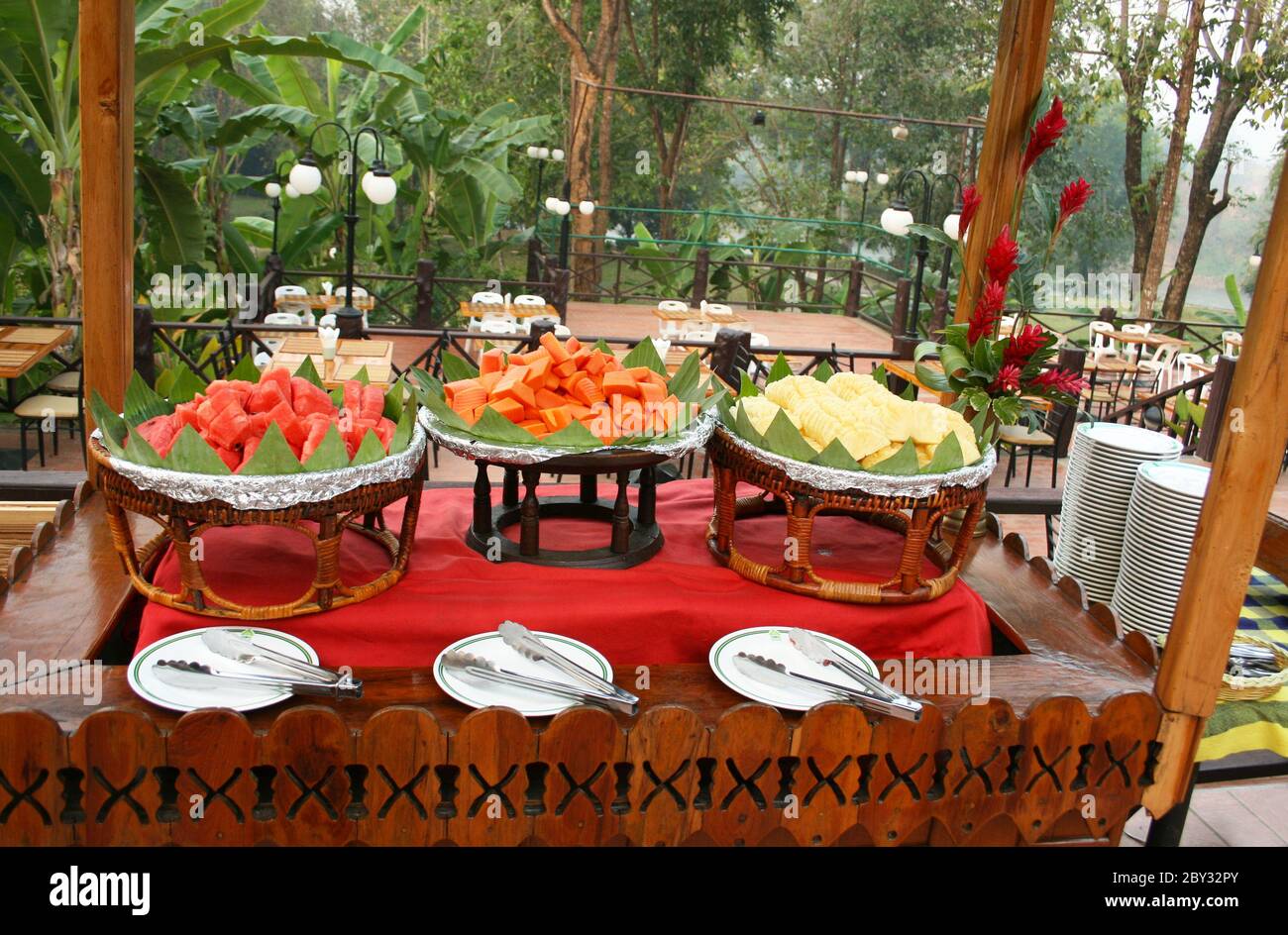 Papaya pineapple watermelon with hi-res stock photography and images ...