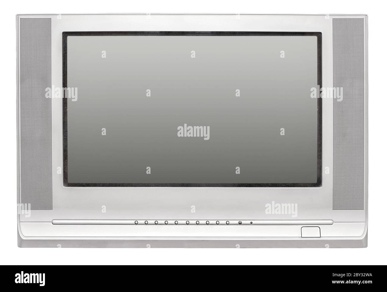 TV with empty screen isolated on white Stock Photo - Alamy