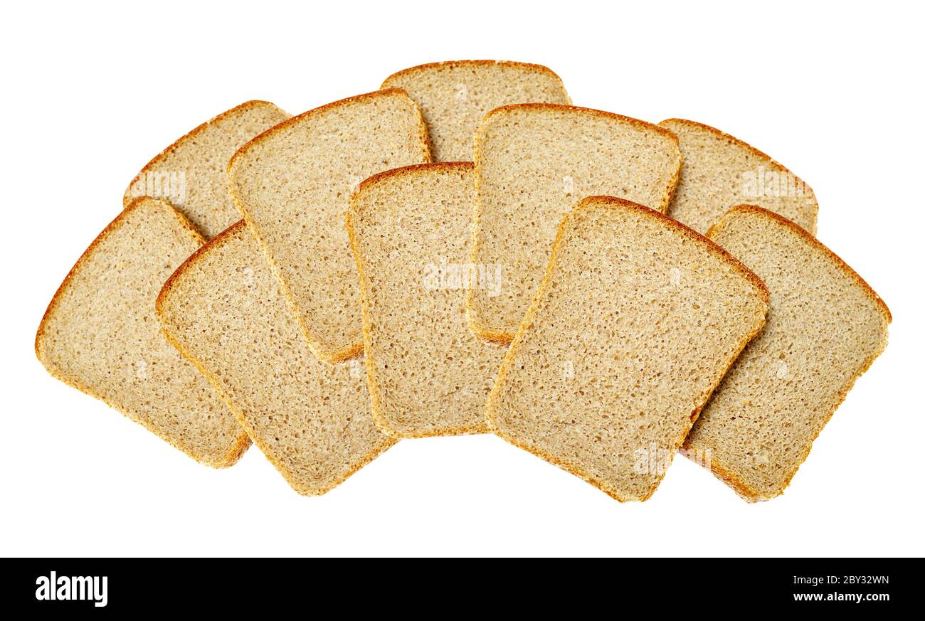 Slices of bread isolated Stock Photo - Alamy