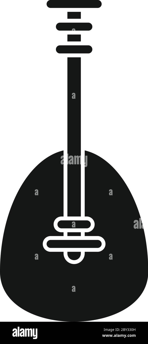 Japanese biwa icon. Simple illustration of japanese biwa vector icon for web design isolated on ...