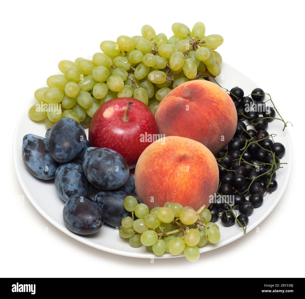 Still life, plate with fruit Stock Photo - Alamy