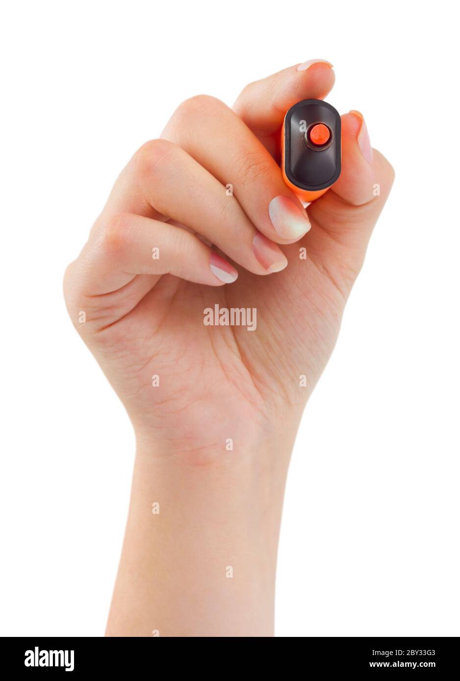 Hand with marker Stock Photo - Alamy