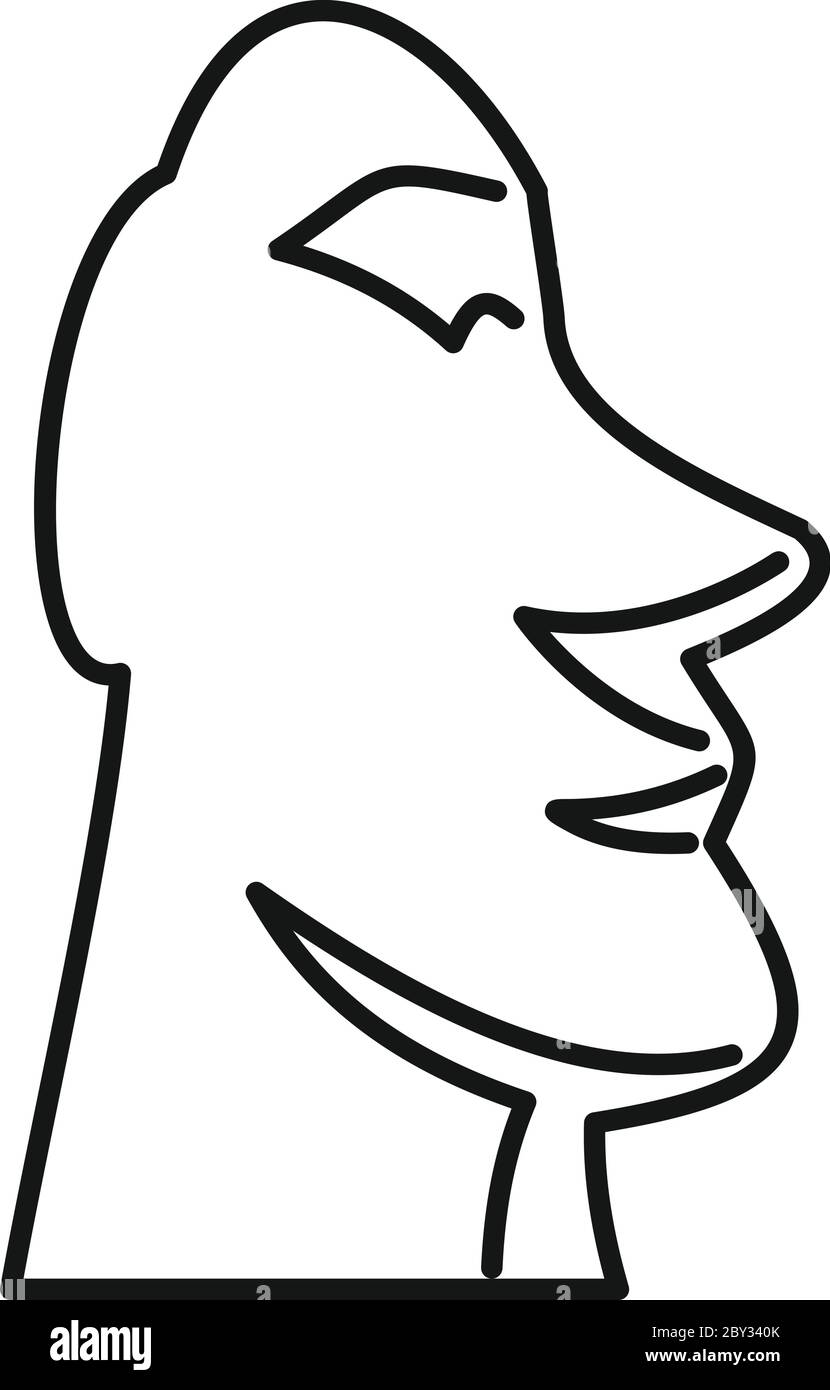 Culture moai head icon. Outline culture moai head vector icon for web ...