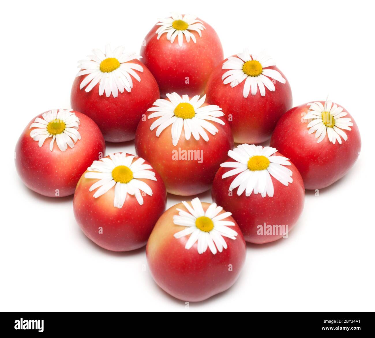 Apple and daisywheels Stock Photo - Alamy