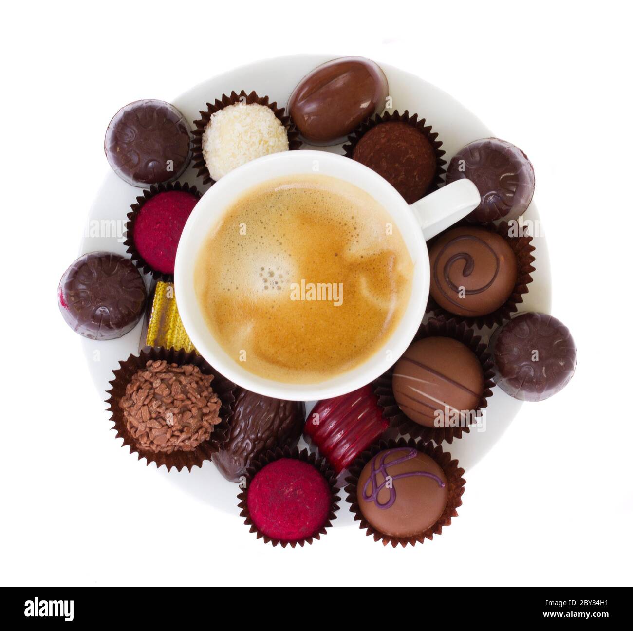 cup of coffee with sweets Stock Photo - Alamy