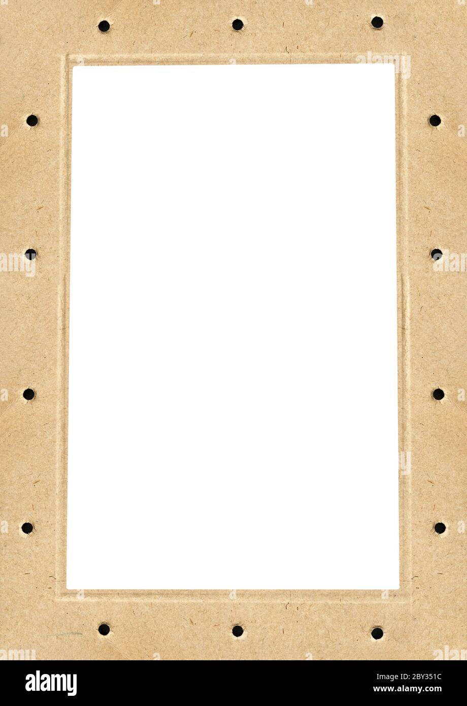 Cardboard frame with isolated space Stock Photo - Alamy