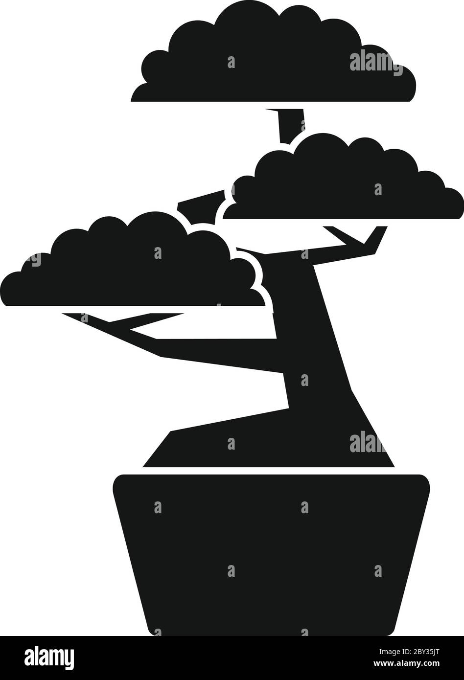 Japanese tree pot icon. Simple illustration of Japanese tree pot vector ...
