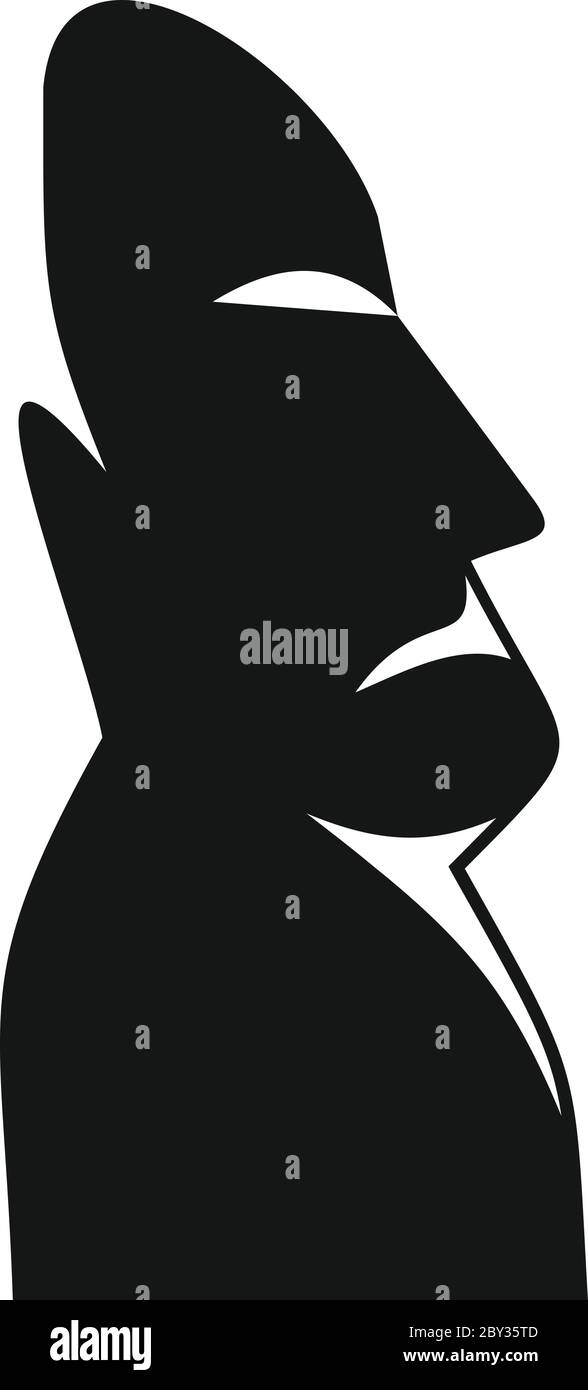 Moai statue icon. Simple illustration of moai statue vector icon for ...