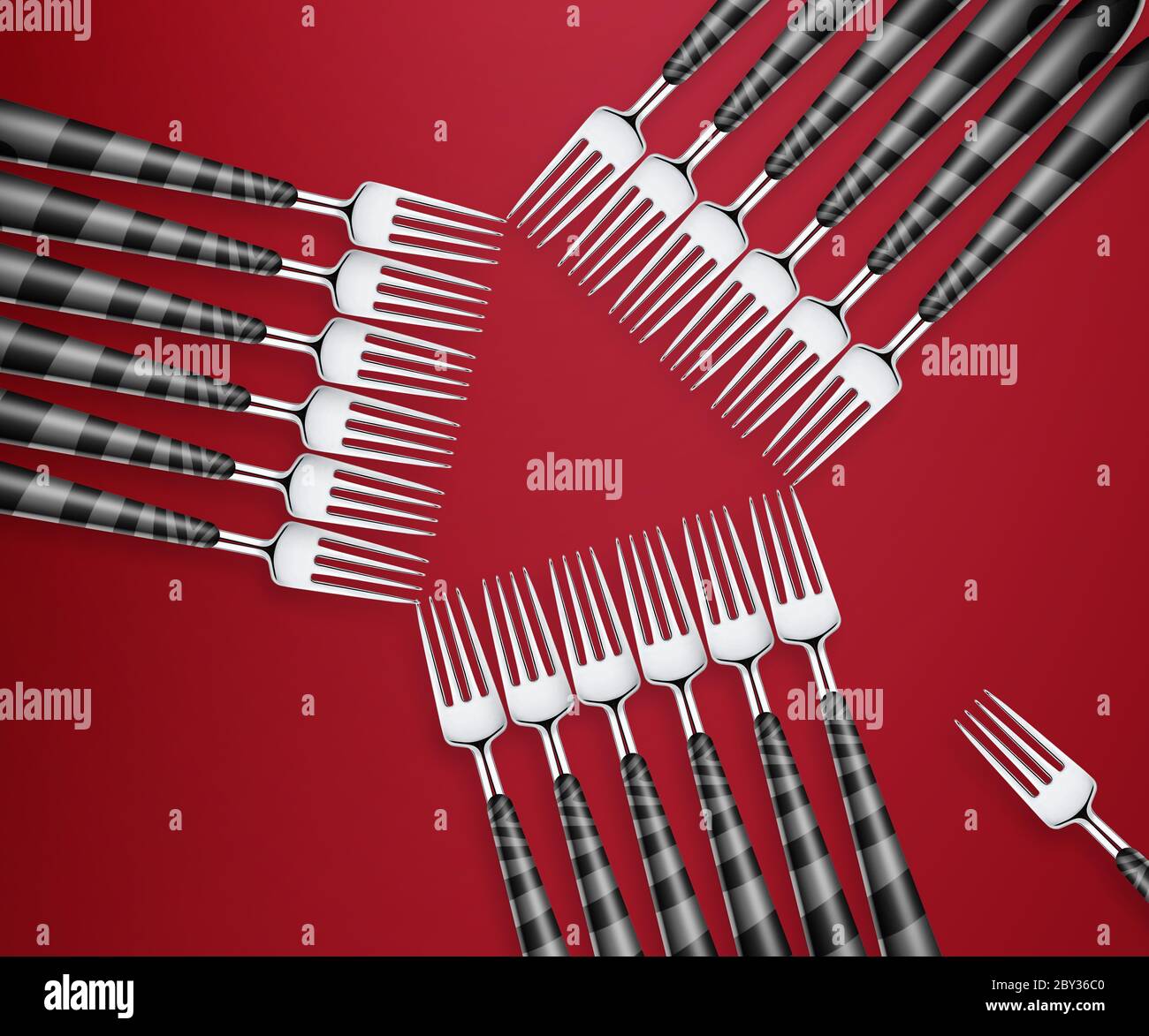 set of forks Stock Photo - Alamy