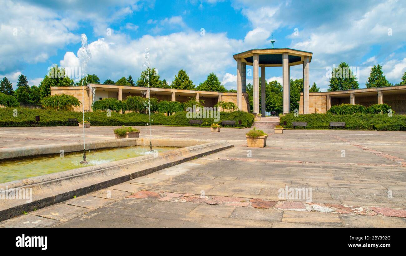 Lidice memorial, in memory of Lidice village that was destroyed by ...